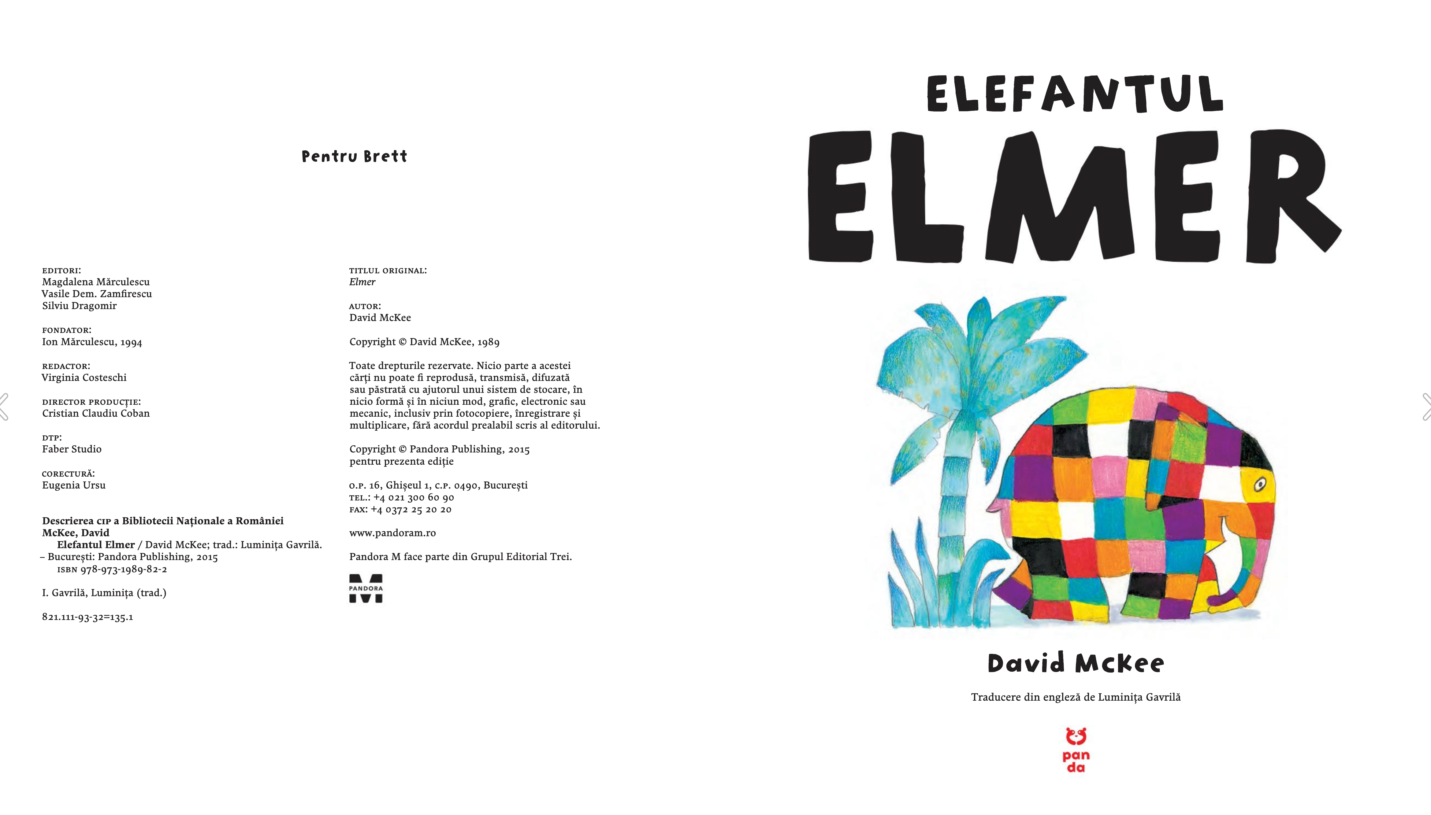 Elefantul Elmer de David McKee - Librăria lui Andrei